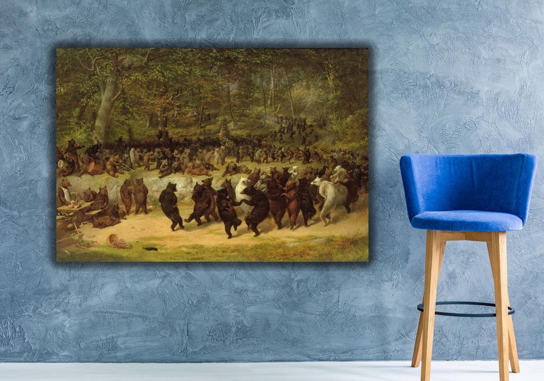 William Holbrook Canvas,the Bear Dance Painting by William Holbrook ...