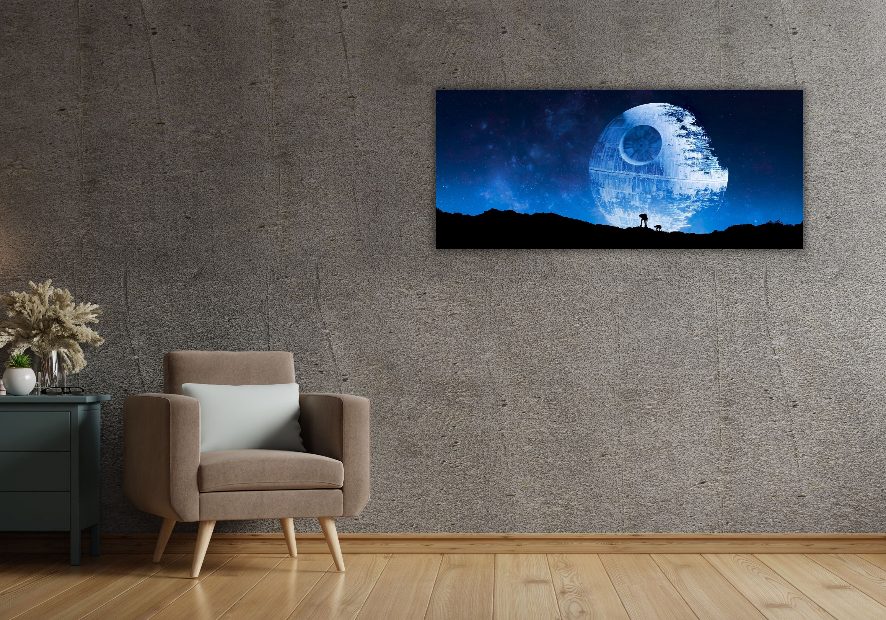 Starwars Death Star Canvas Wall Art,return of the Jedi Star Wars ...