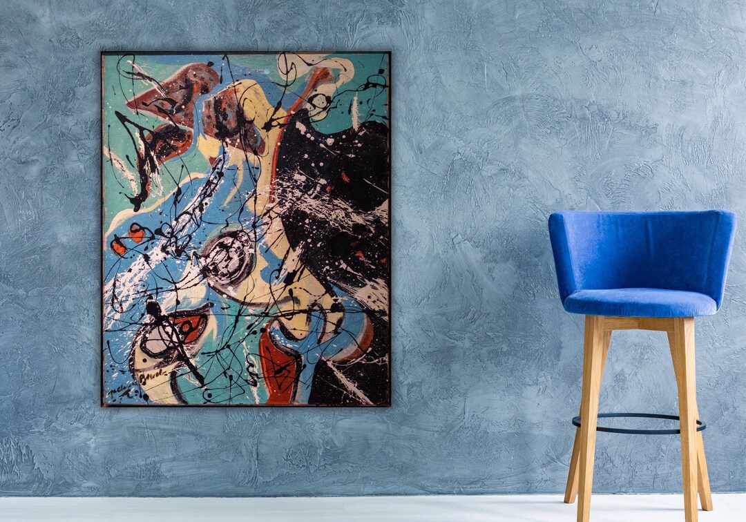 Modern Painting Art Print,jackson Pollock Water Birds 1943 Painting Art ...