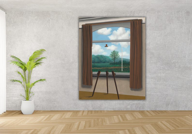 René Magritte Canvas,rené Magritte the Human Condition Window Poster ...