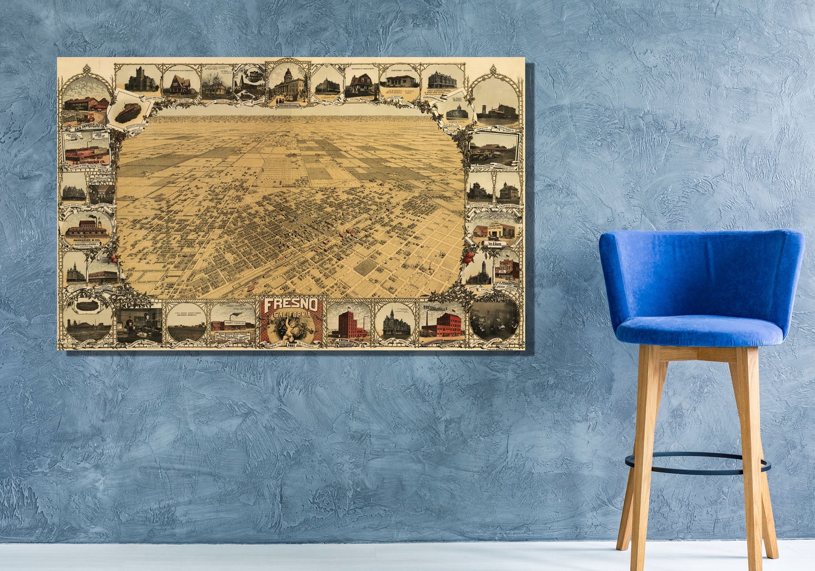 American Map Canvas,american Map USA Vintage Map Vintage Map of America ...