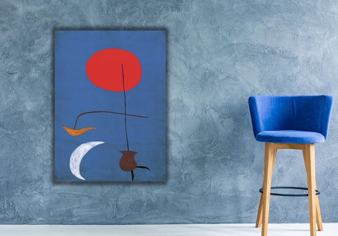 Joan Miro Abstract Print Art Canvas Wall Art,joan Miro Blue Star Art ...