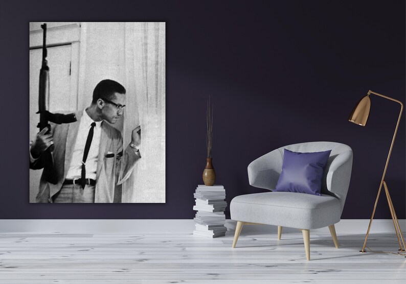 Malcolm X Gun Poster,malcolm X Print, African American Wall Art, Civil ...