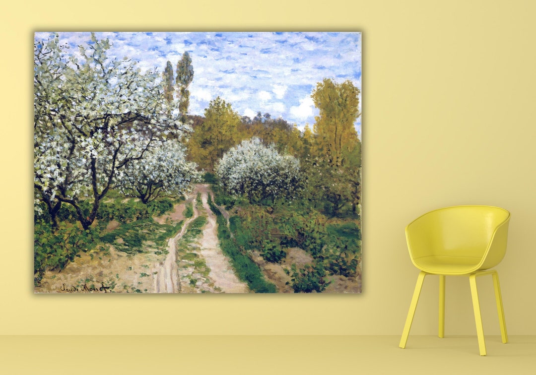Claude Monet Apple Trees in Blossom Painting Wall Art,claude Monet ...