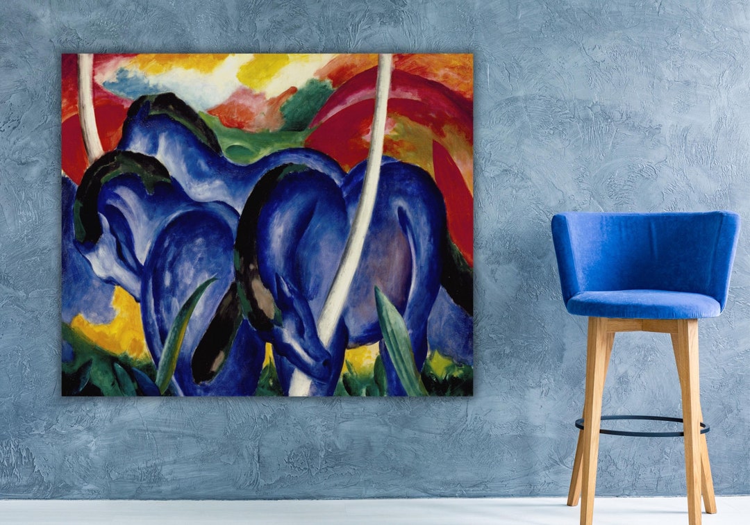 Blue Horses by Franz Marc Art,franz Marc Canvas Wall Art, Abstract Art ...