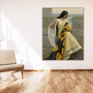 Edmund Blair Leighton Canvas Wall Art, Edmund Leighton Stitching the ...