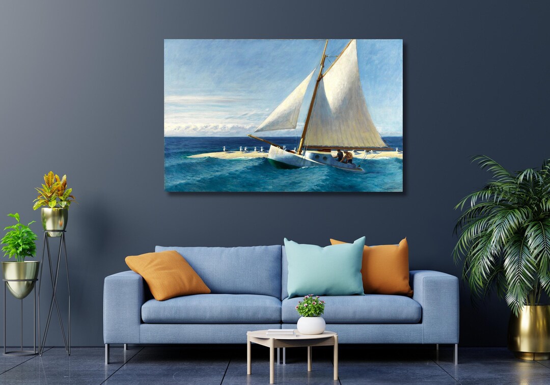 Edward Hopper Artworks,canvas Wall Art Decors,edward Hopper Sailboat ...