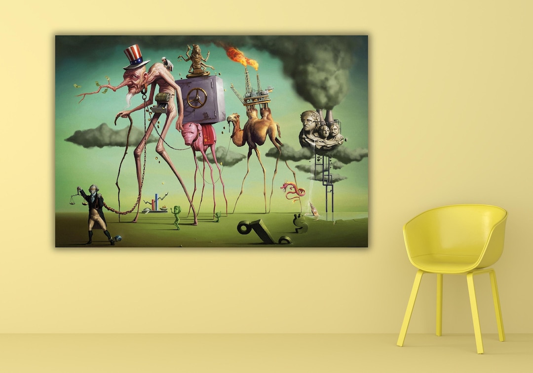 Salvador Dali the American Dream Poster Art Canvas,salvador Dali Arts ...
