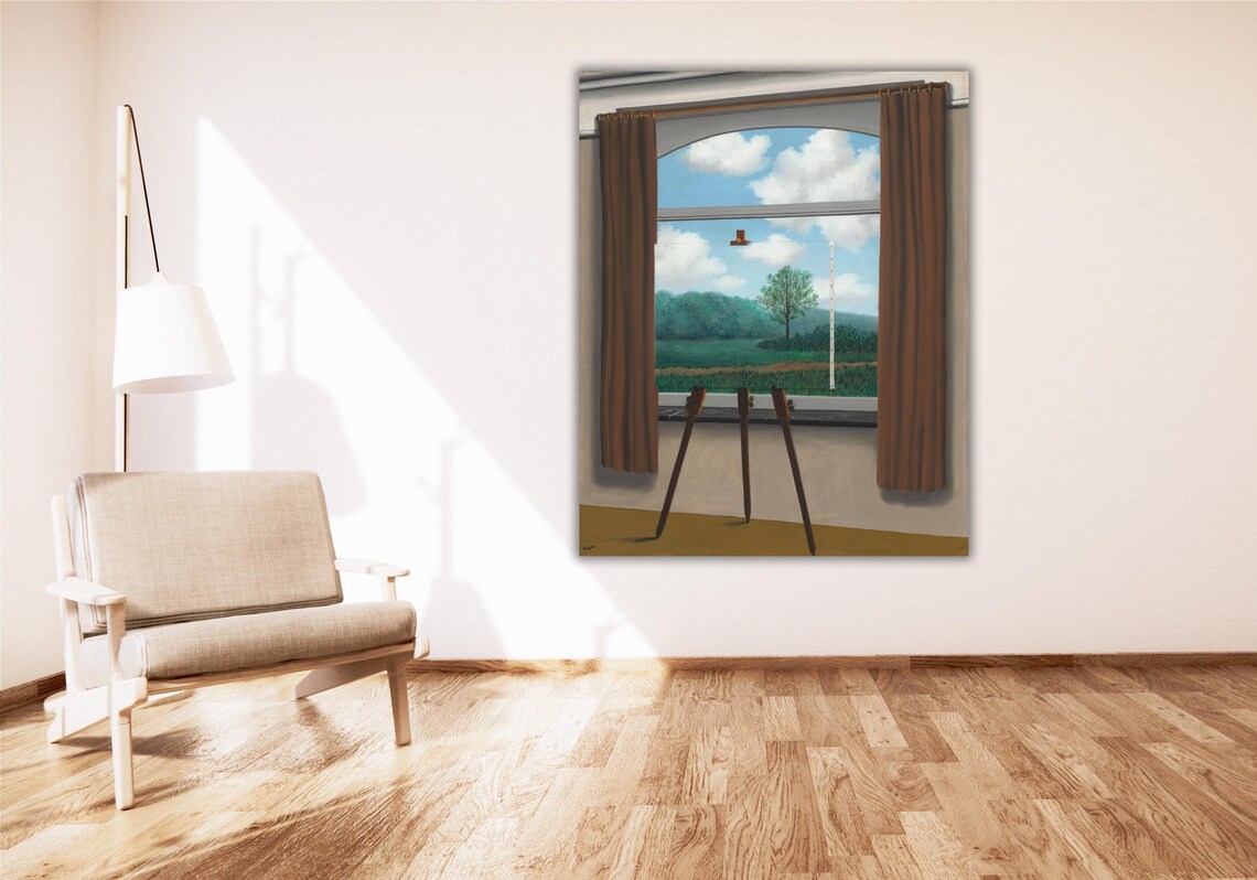 René Magritte Canvas,rené Magritte the Human Condition Window Poster ...