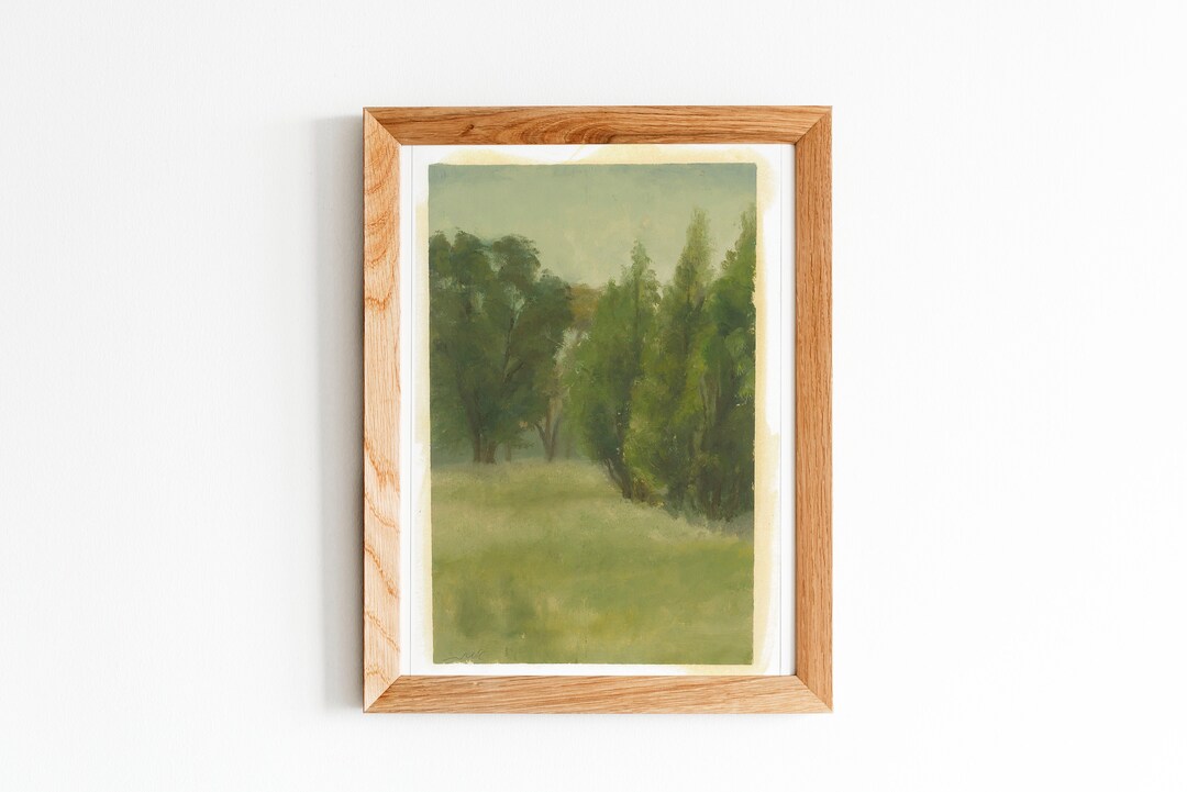 Cypress Trees and Eucalyptus Painting Print ,original Hand Made ...