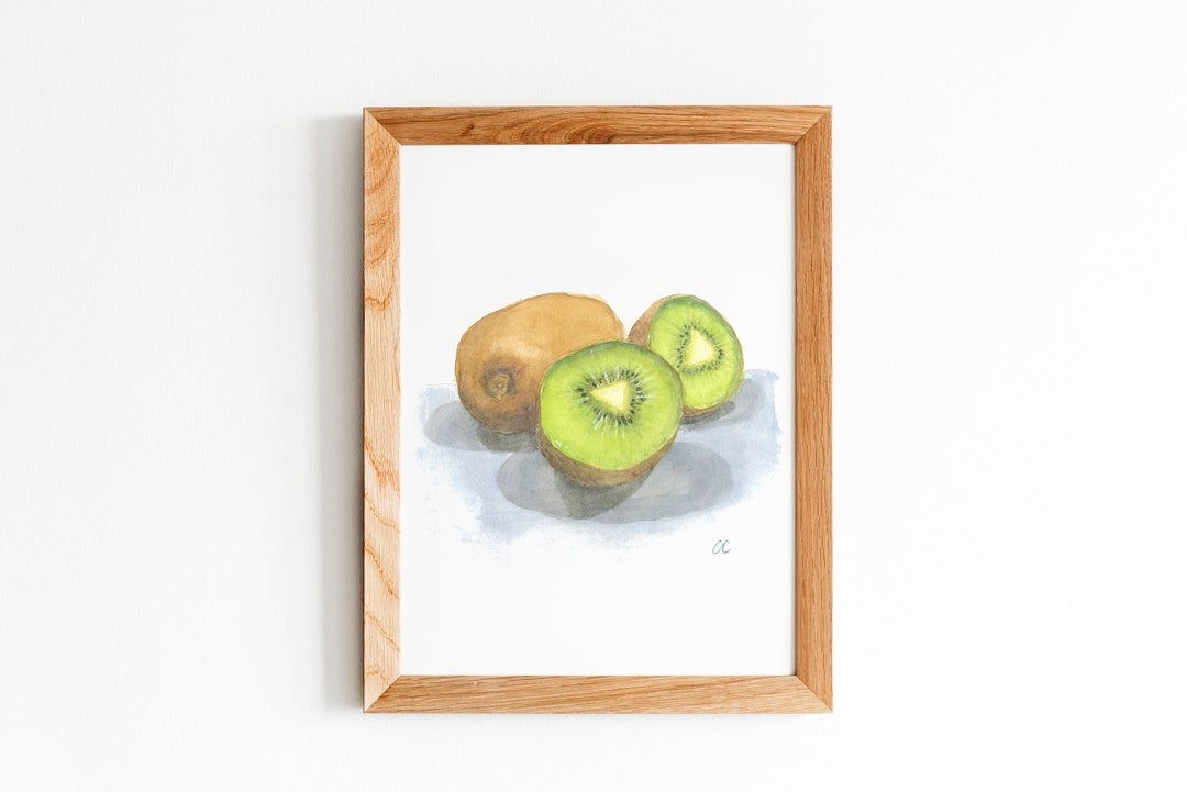 Kiwi Print ,original Painting, Kitchen Wall Art, Fruit Painting, Fine ...
