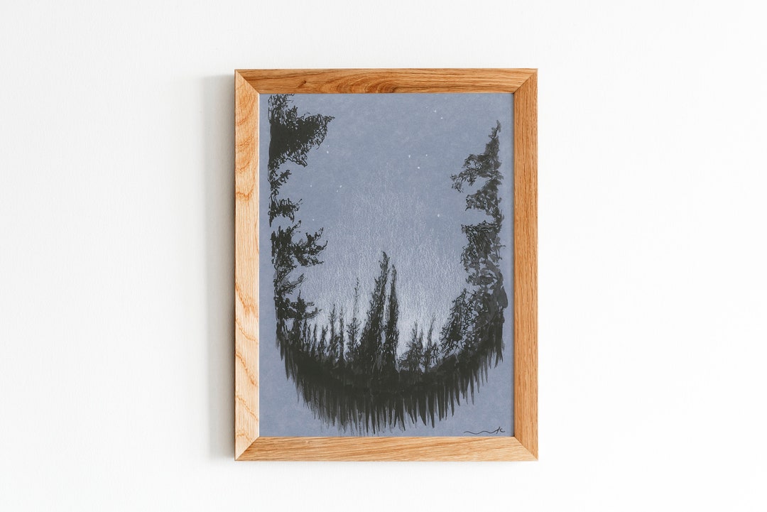 Enchanted Forest Print ,original Painting, Botanical Wall Art, Forest ...