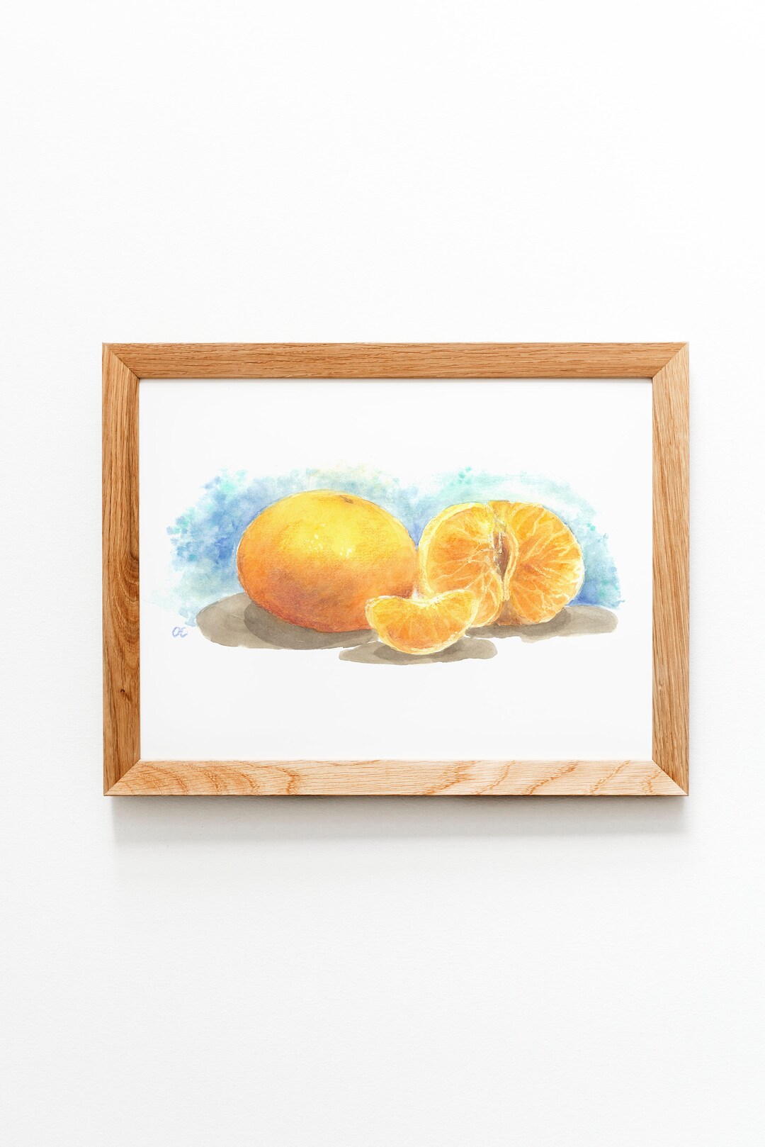Clementine Original Painting, Kitchen Wall Art, Fruit Painting, Fine ...