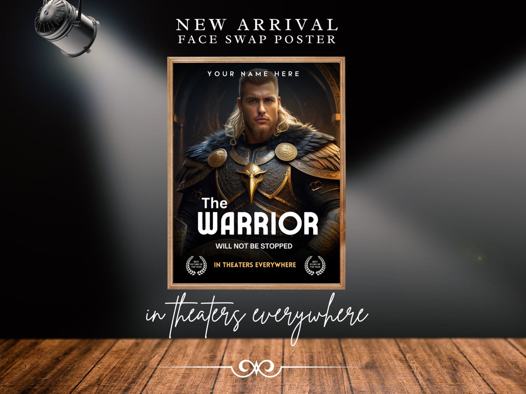 Custom Movie Poster Face Swap Make Me the Warrior Digital Download ...