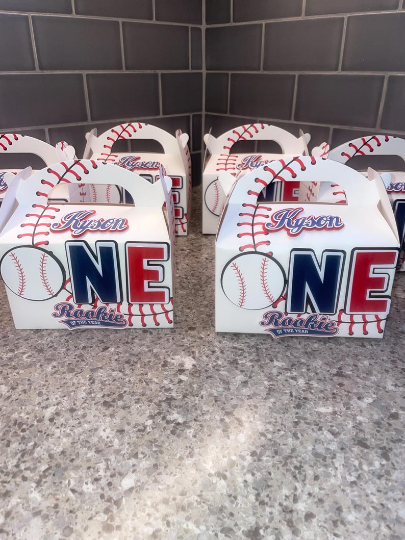 Custom ONE Baseball Candy Boxes - Etsy