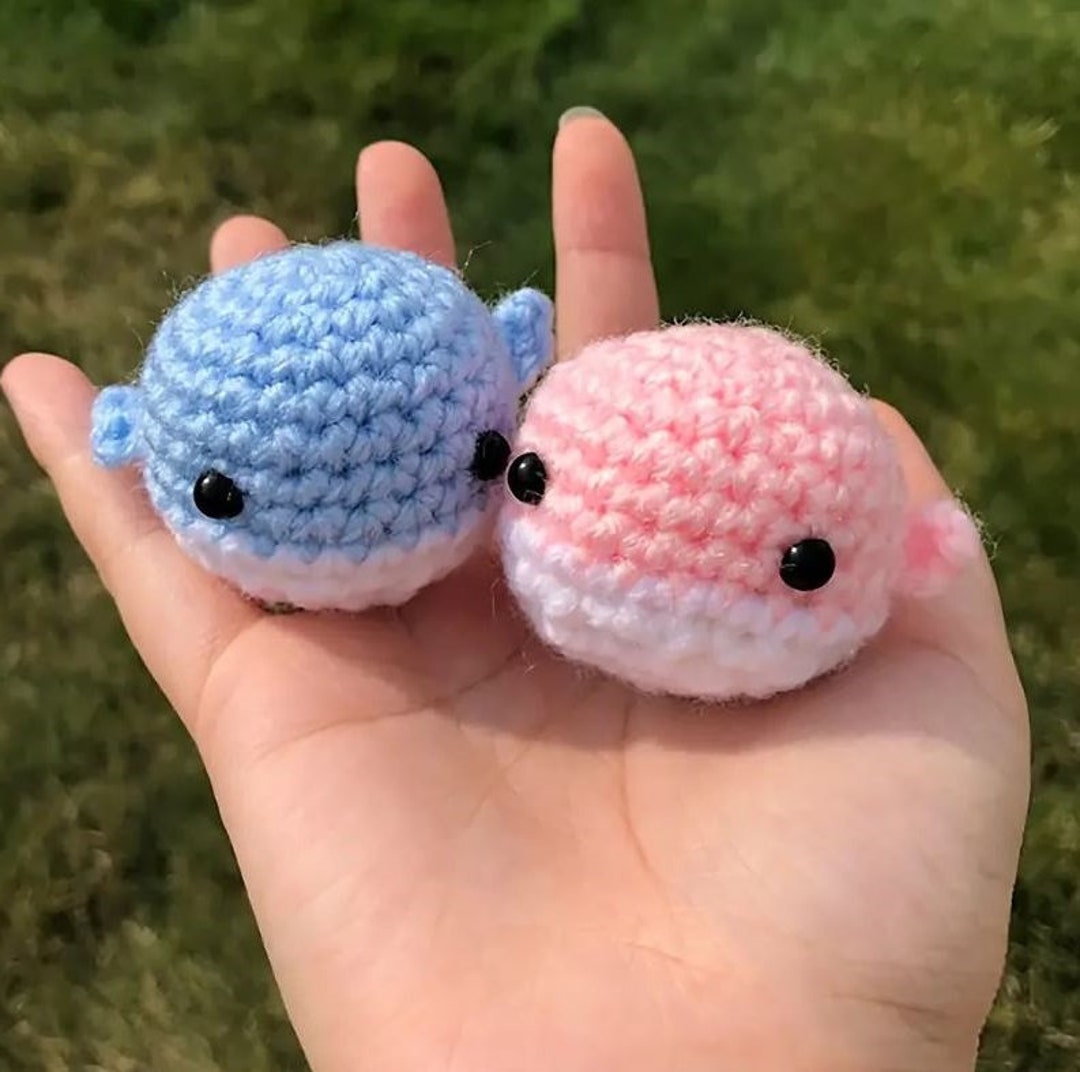 Cartoon Little Whale Keychain Hanging Handmade Crochet Pendant - Etsy