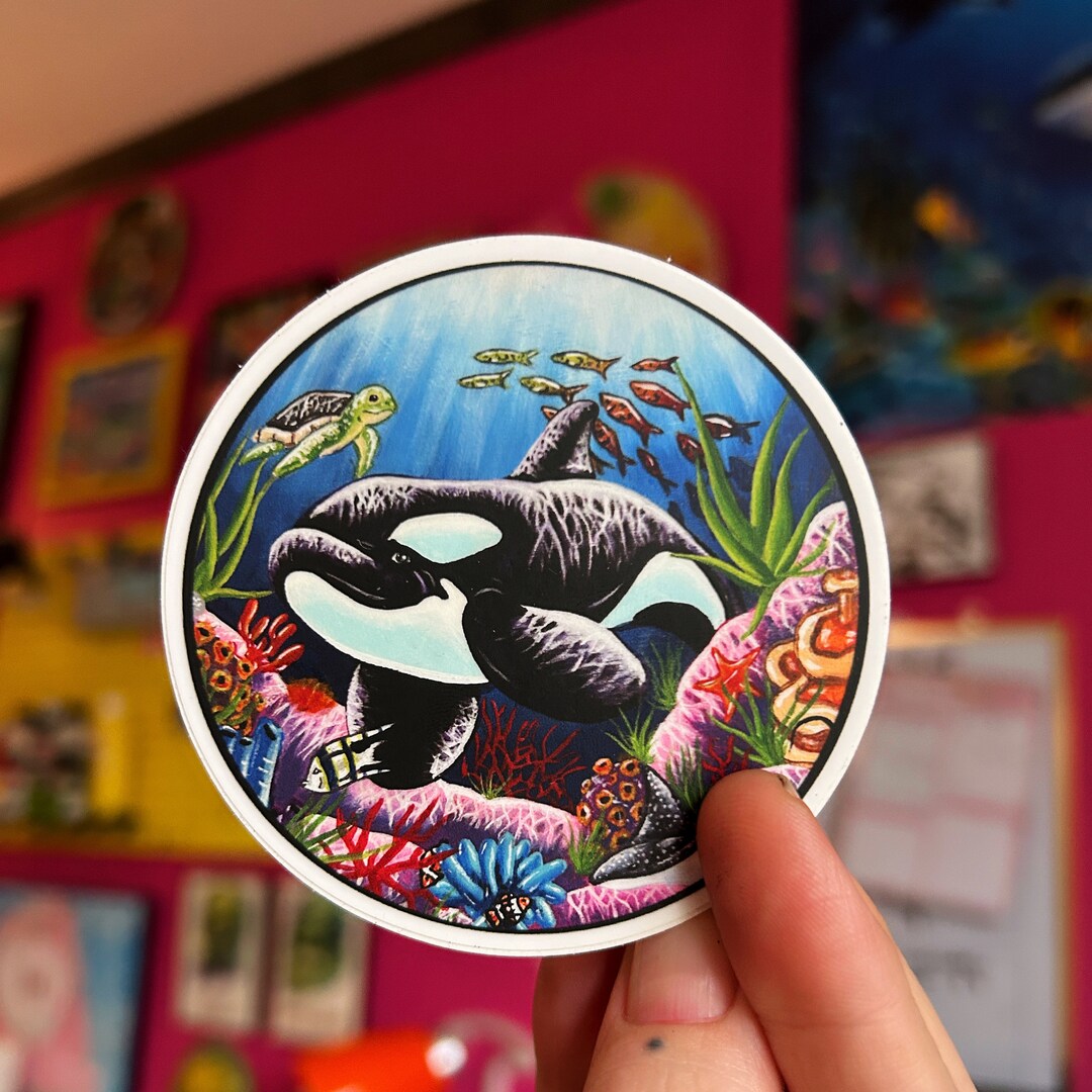 Orca Sticker - Etsy