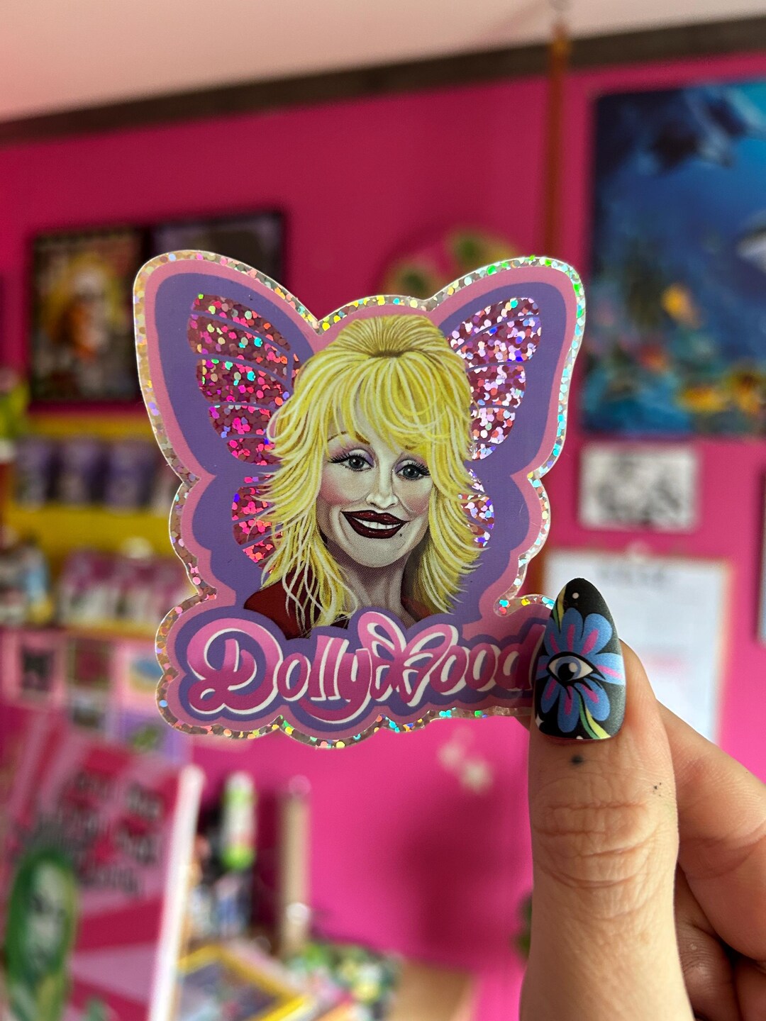 Dolly Parton Glitter Sticker - Etsy
