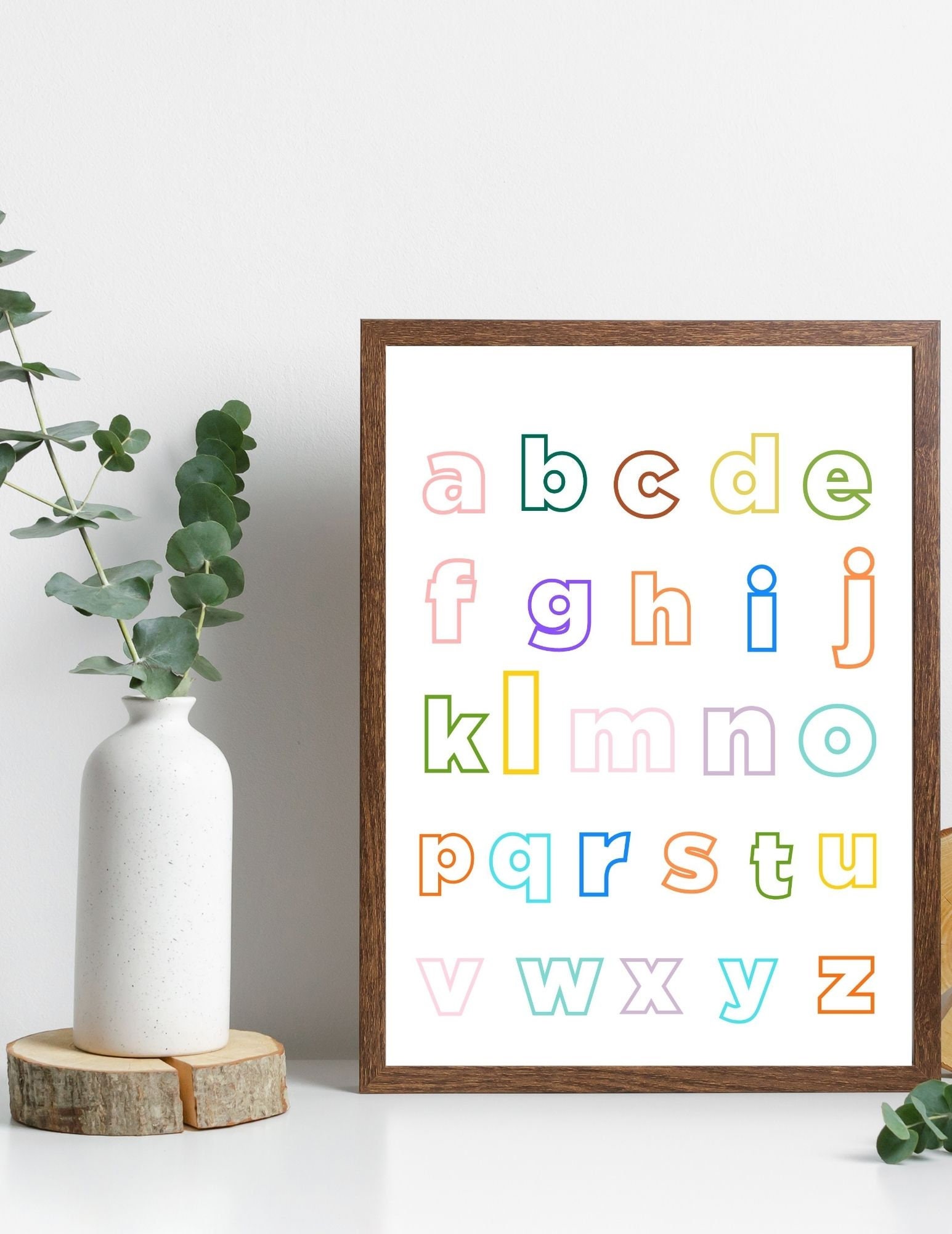 Printable ABC Big Alphabet, Colorful Letters ,lowercase Letters, Print ...