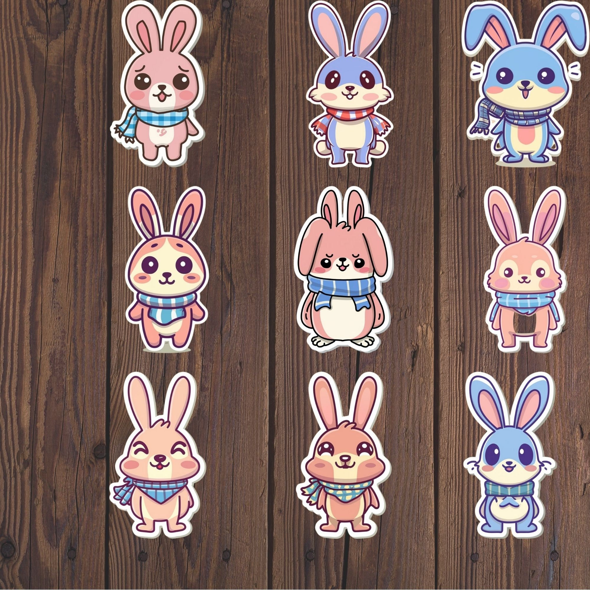 Cute Rabbit Sticker, Download Digital, Printable PNG @ PDF , Sheet 6 ...