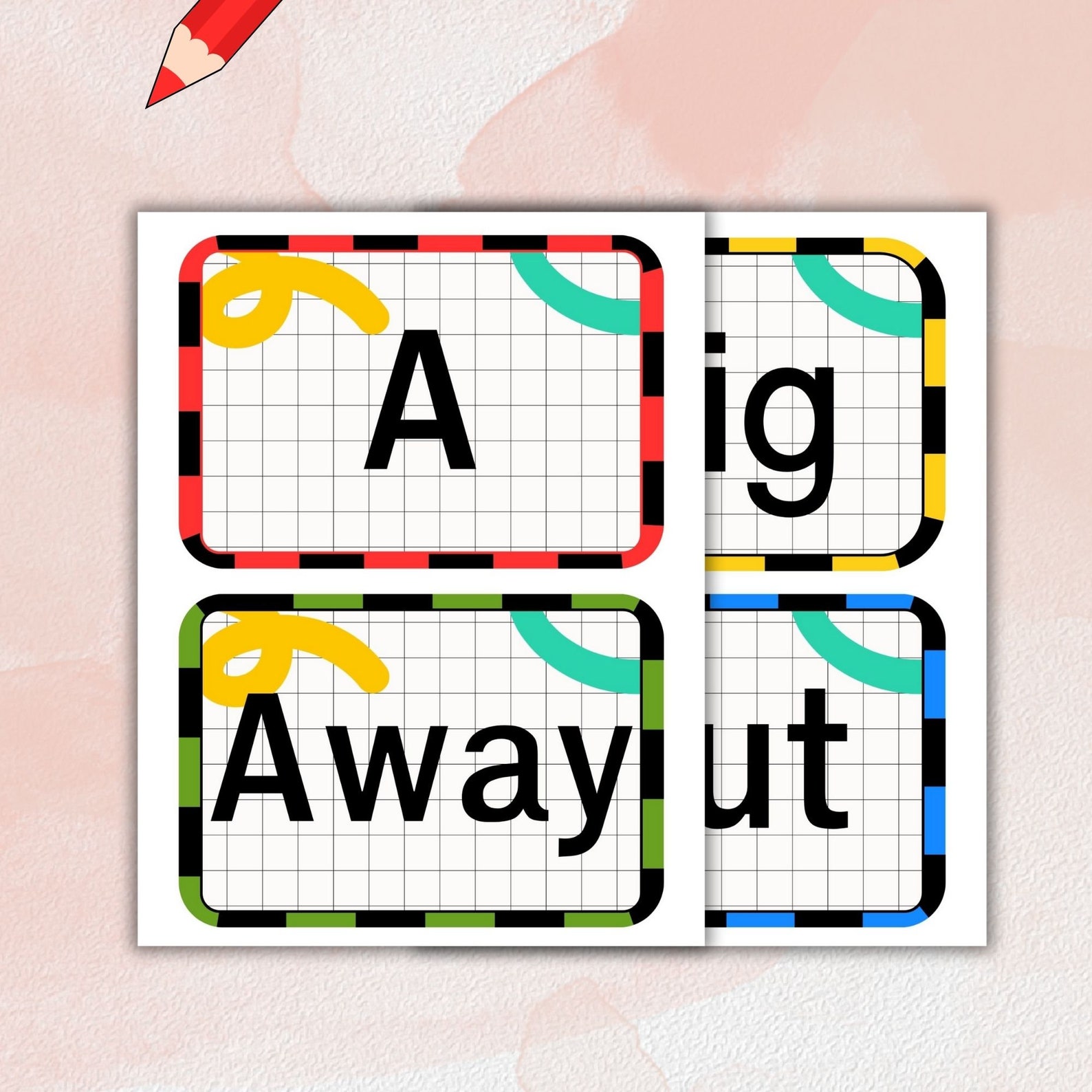 100 Sight Words, Printable Fry's First 100 Sight Word Flashcards, Pre ...