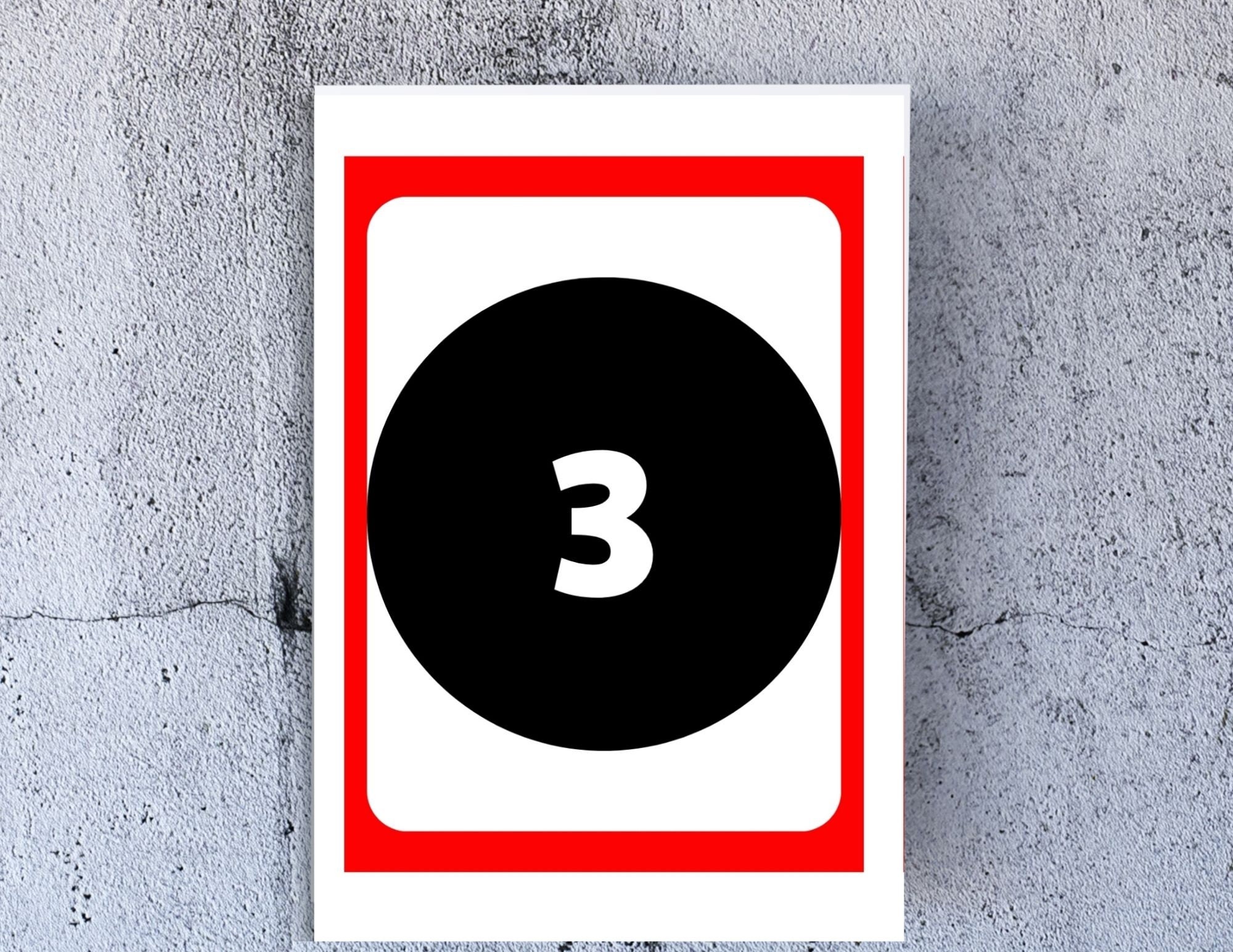 Printable Numbers Flash Card, Number Cards 1-20, Black and White, for ...