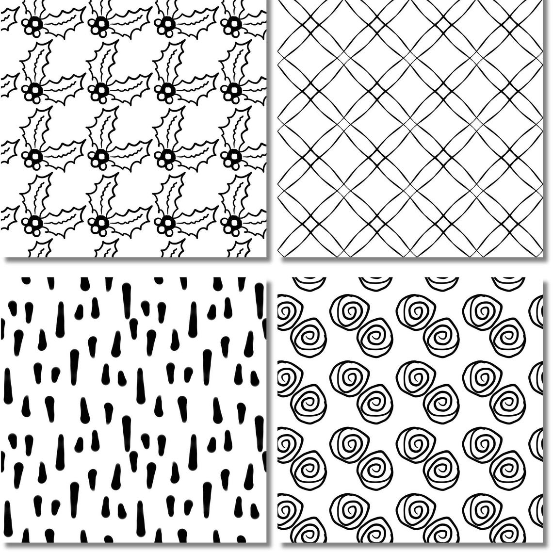 Black and White Digital Paper, Back to School Digital Paper, 12 Jpg ...