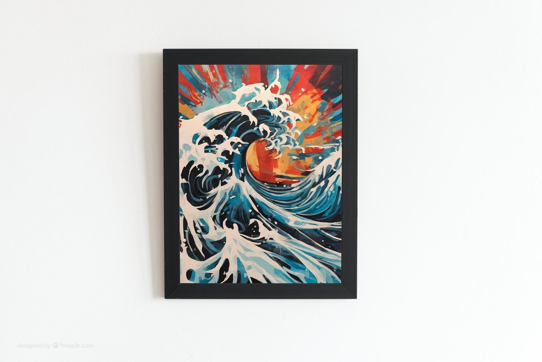 The Great Wave of Kanagawa Print Asian Art Wall Decor Japanese Art ...