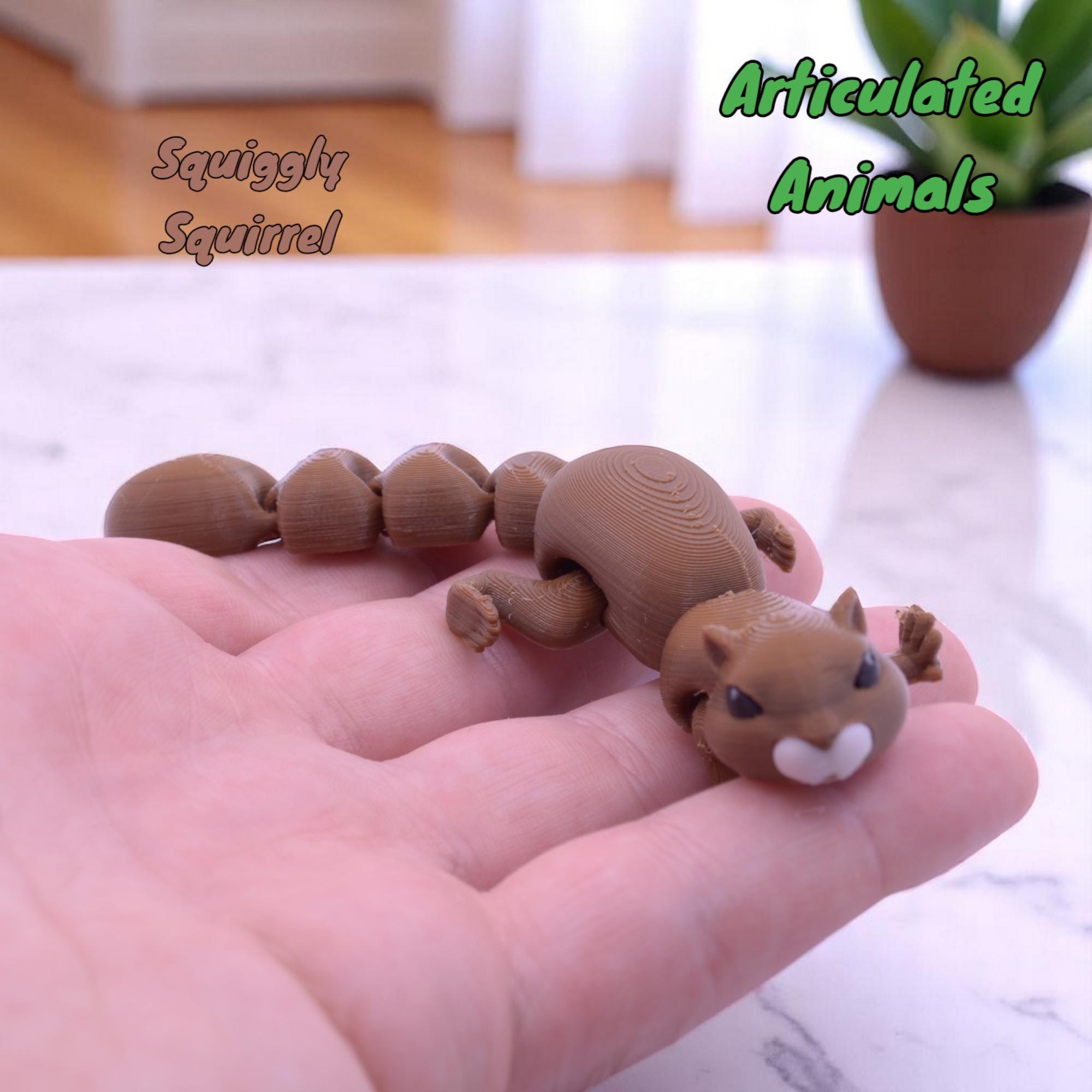 Articulated Squirrel Desk Pet: 3D Printed Fidget Toy - Etsy