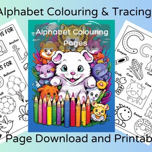 Alphabet Coloring & Tracing Pages, Printable Kids' Educational Activity ...