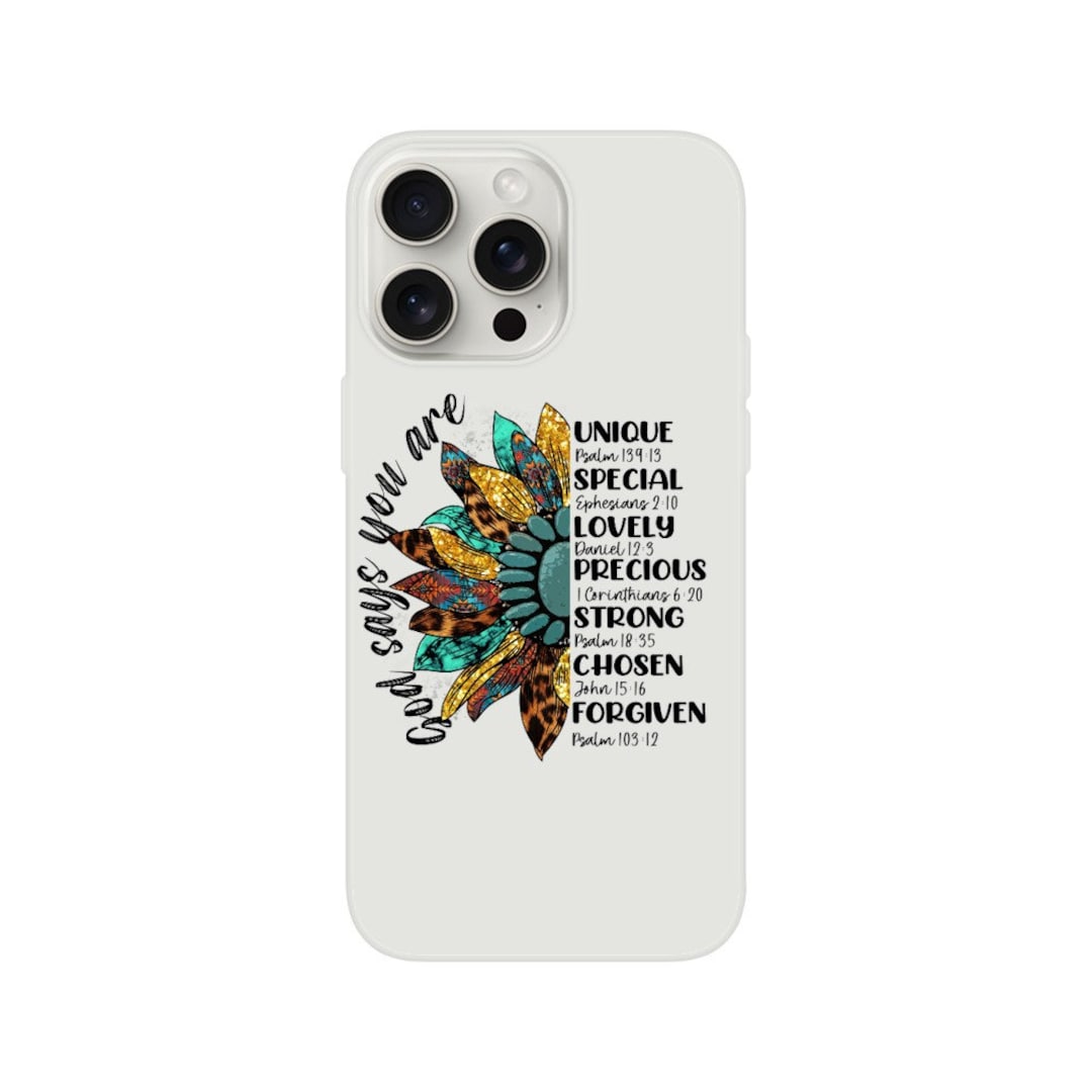 Faith-inspired iPhone Flexi Cover "god Says You Are" - Durable ...