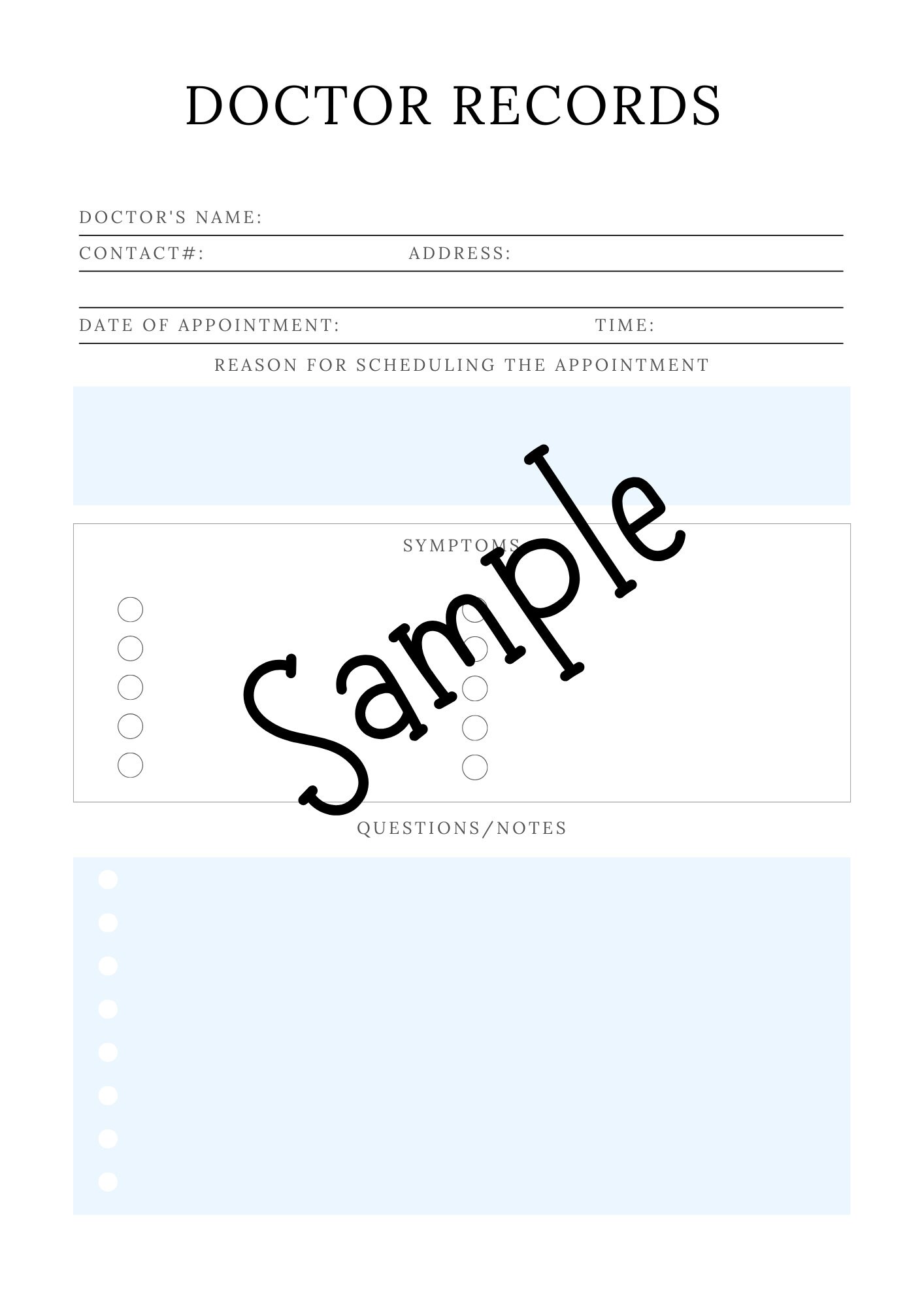 31-page Digital Medical Planner – Printable Health Organizer (PDF ...
