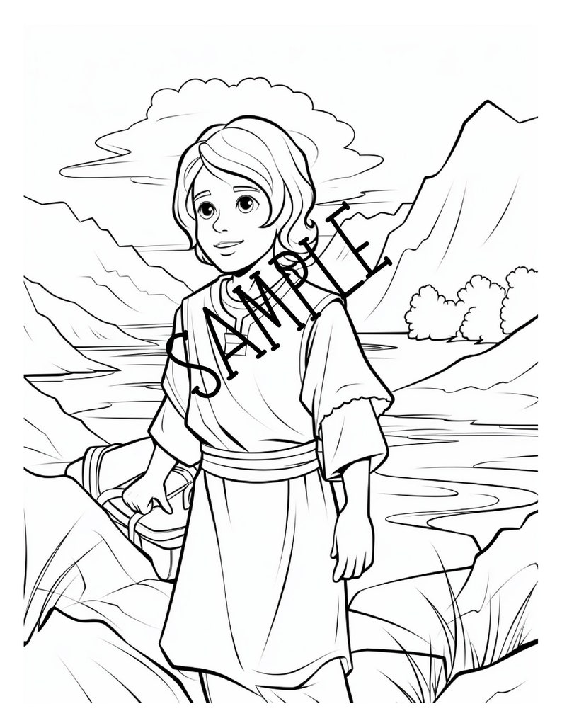 Bible Coloring Pages for Kids - 120-page Instant Download, Printable ...
