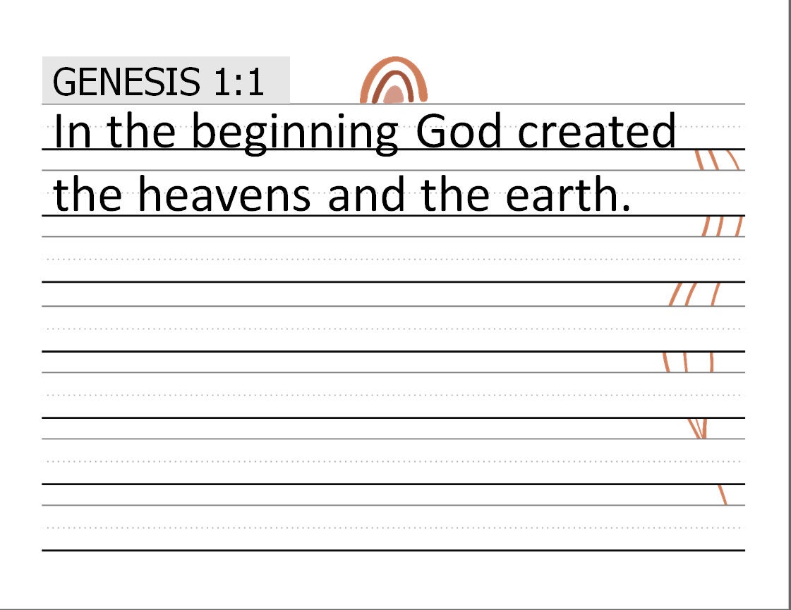 Kids Scripture Handwriting Practice - Printable 100-page Bible Learning ...