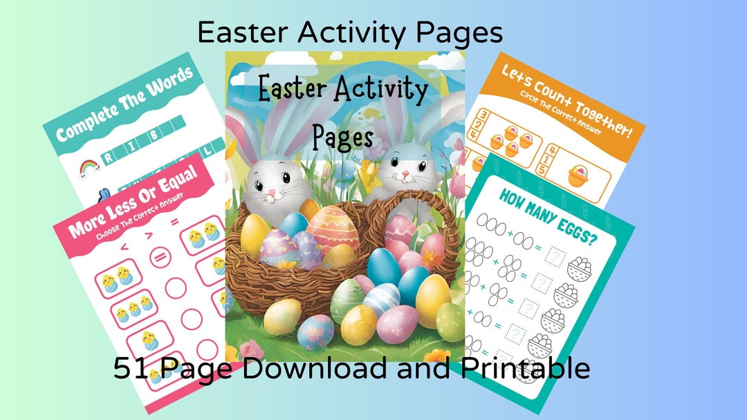 Easter Activity Pages Download, Creative Printable Fun for Kids, Great ...