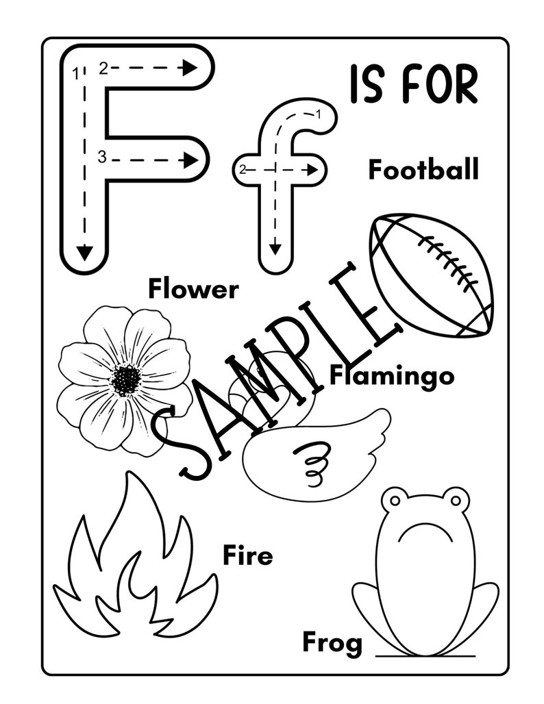 Alphabet Coloring & Tracing Pages, Printable Kids' Educational Activity ...