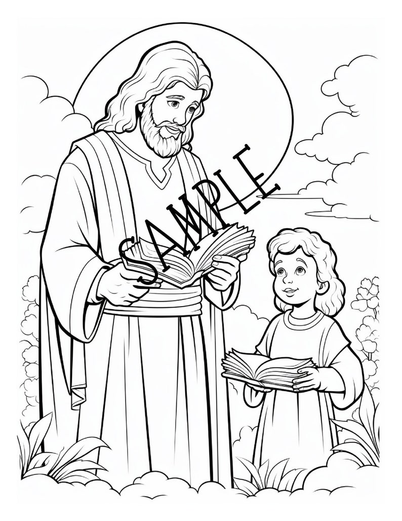 Bible Coloring Pages for Kids - 120-page Instant Download, Printable ...