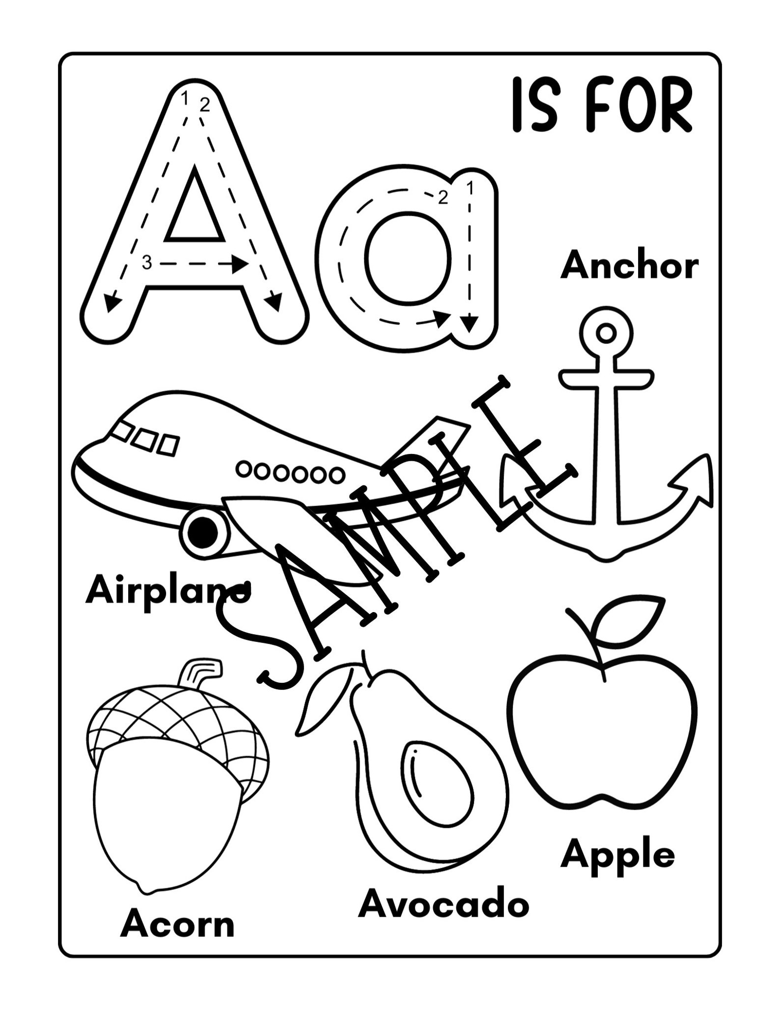 Alphabet Coloring & Tracing Pages, Printable Kids' Educational Activity ...