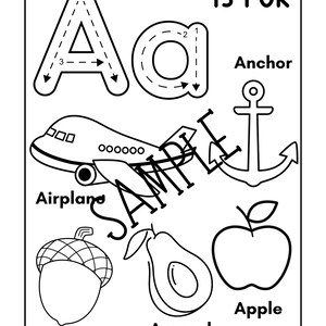 Alphabet Coloring & Tracing Pages, Printable Kids' Educational Activity ...