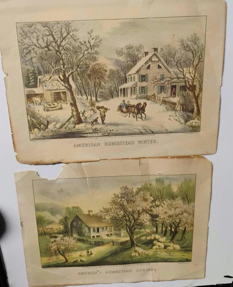 Currier and Ives Antique Prints? - Etsy