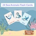 Cute Sea Animals Flashcards 24 Montessori Cards Flash Cards ...