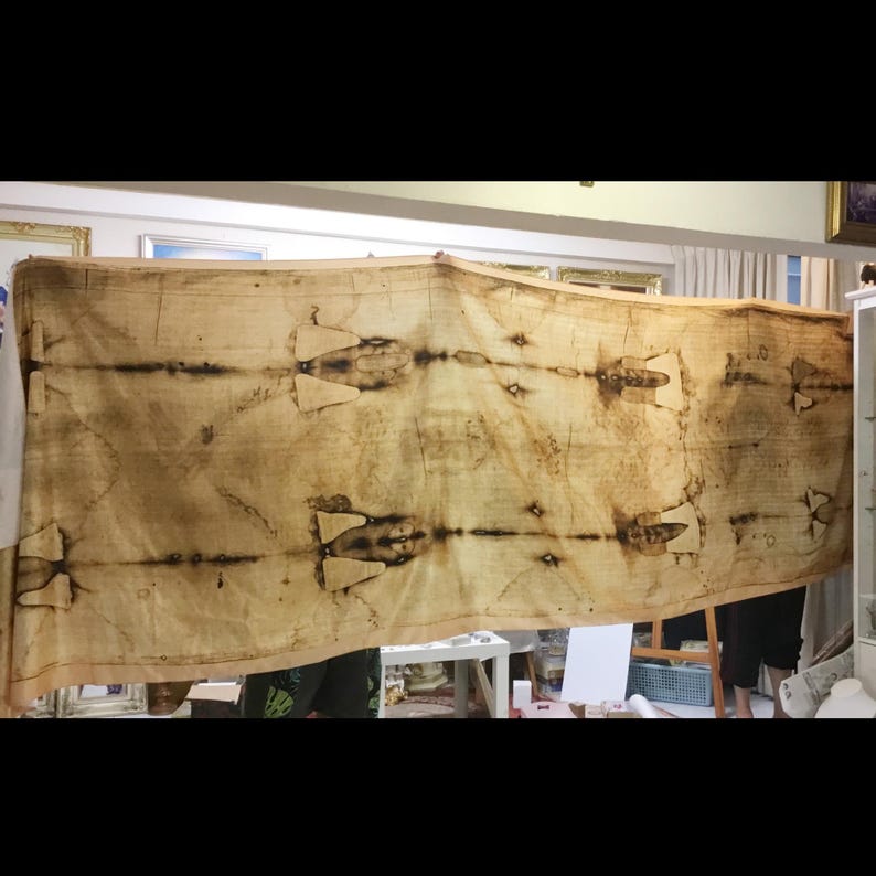 Shroud of Turin Full Fabric Print Jesus Easter Lent Holyweek Vintage ...