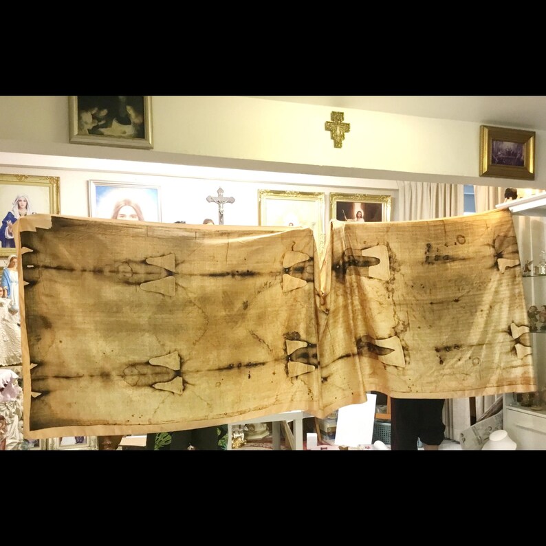 Shroud of Turin Full Fabric Print Jesus Easter Lent Holyweek Vintage ...