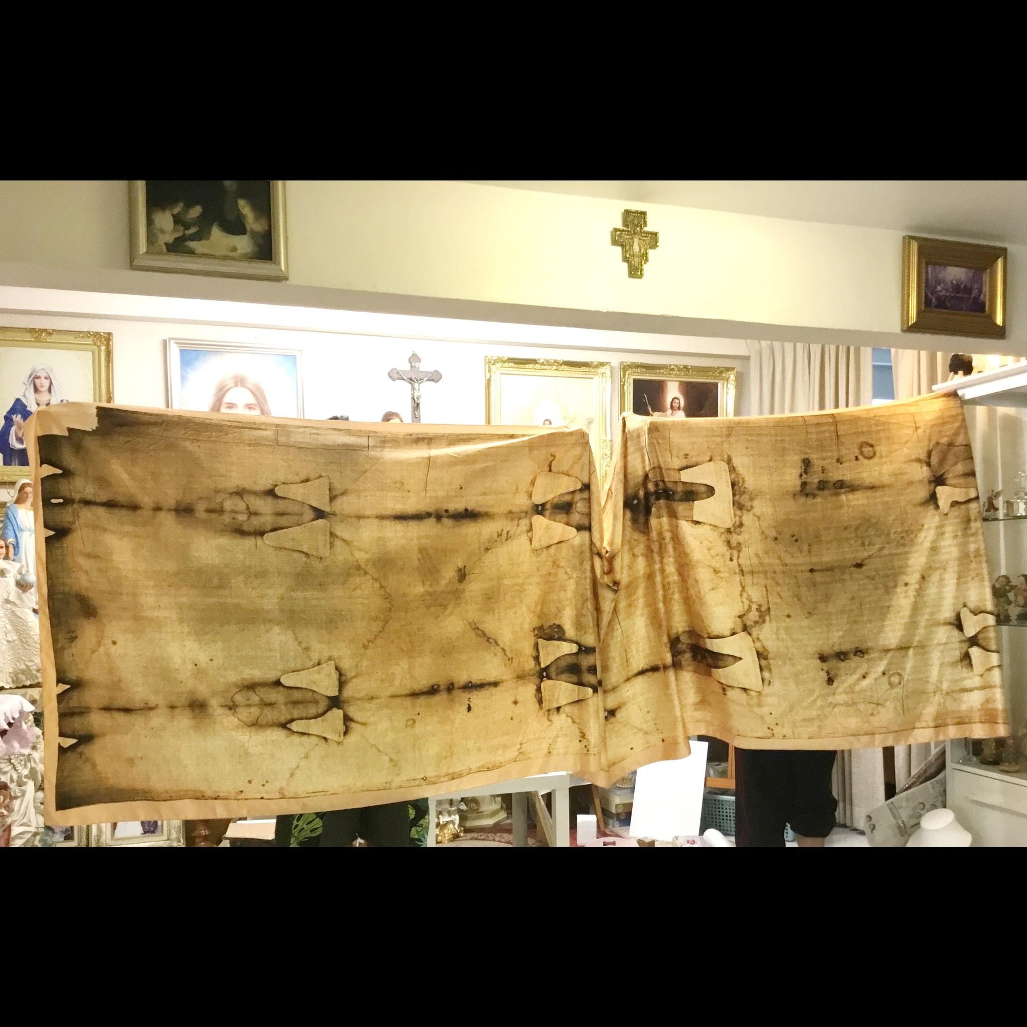 Shroud of Turin Full Fabric Print Jesus Easter Lent Holyweek Vintage ...
