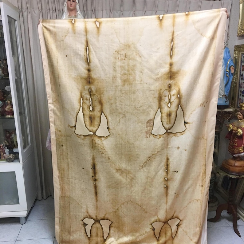 Shroud of Turin Full Fabric Print Jesus Easter Lent Holyweek Vintage ...