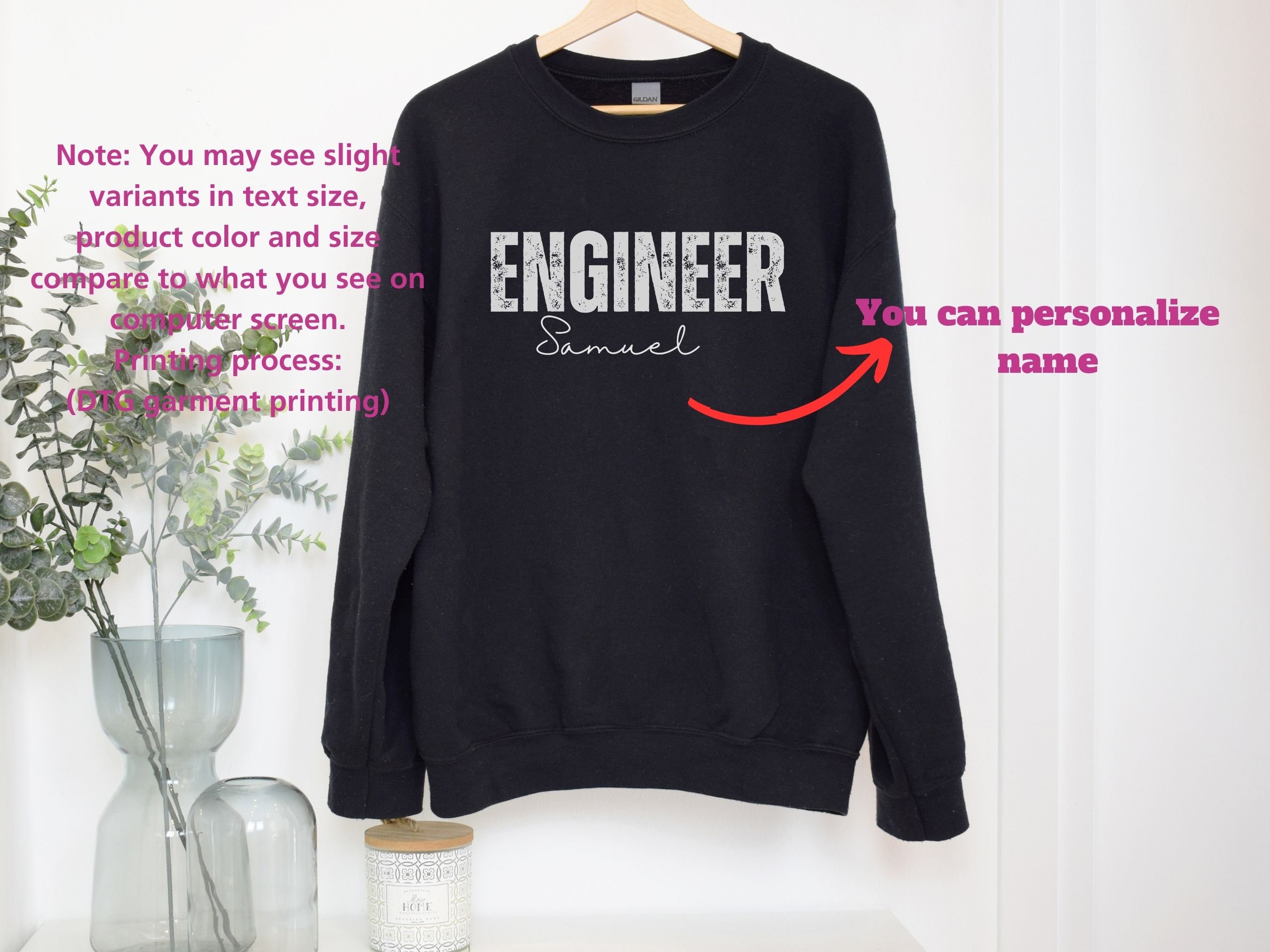 Personalized Name Engineer Sweatshirt,crewneck Sweater Graduation Gift ...