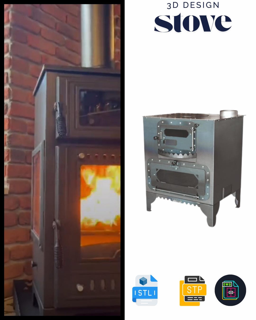 Custom Stove Design for Efficient Home Heating - Etsy