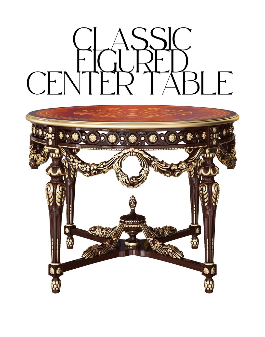 Luxury Italian Design Central Table - Digital Plan (OBJ, MAX, DWG) - Etsy