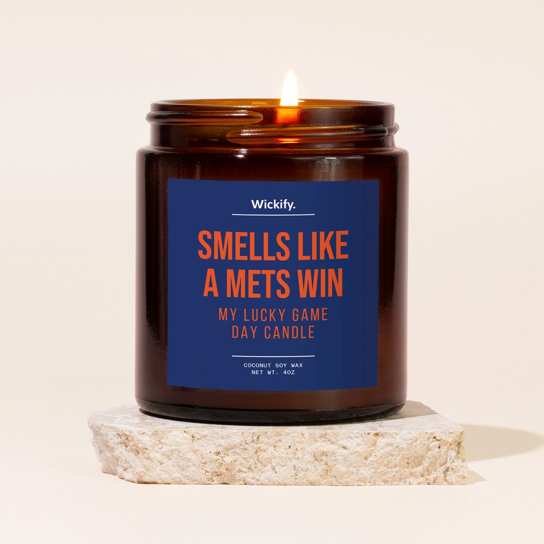 Smells Like A Mets Win Candle, Mets Candle, Mets Gifts, Mets Merch ...