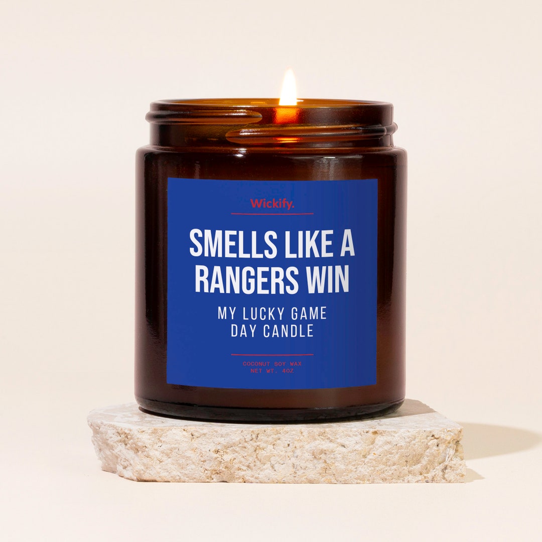 Smells Like A Rangers Win Candle, Rangers Candle, Rangers Gifts ...